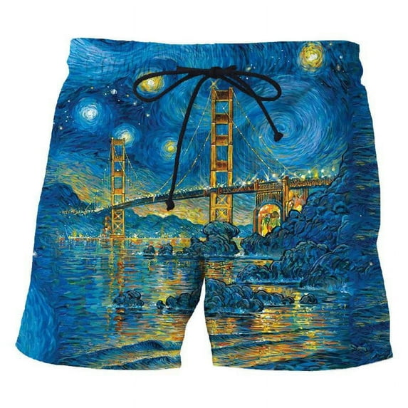 Art Painting 3D Print Short Pants Men's Fashion Summer Street Surf ...