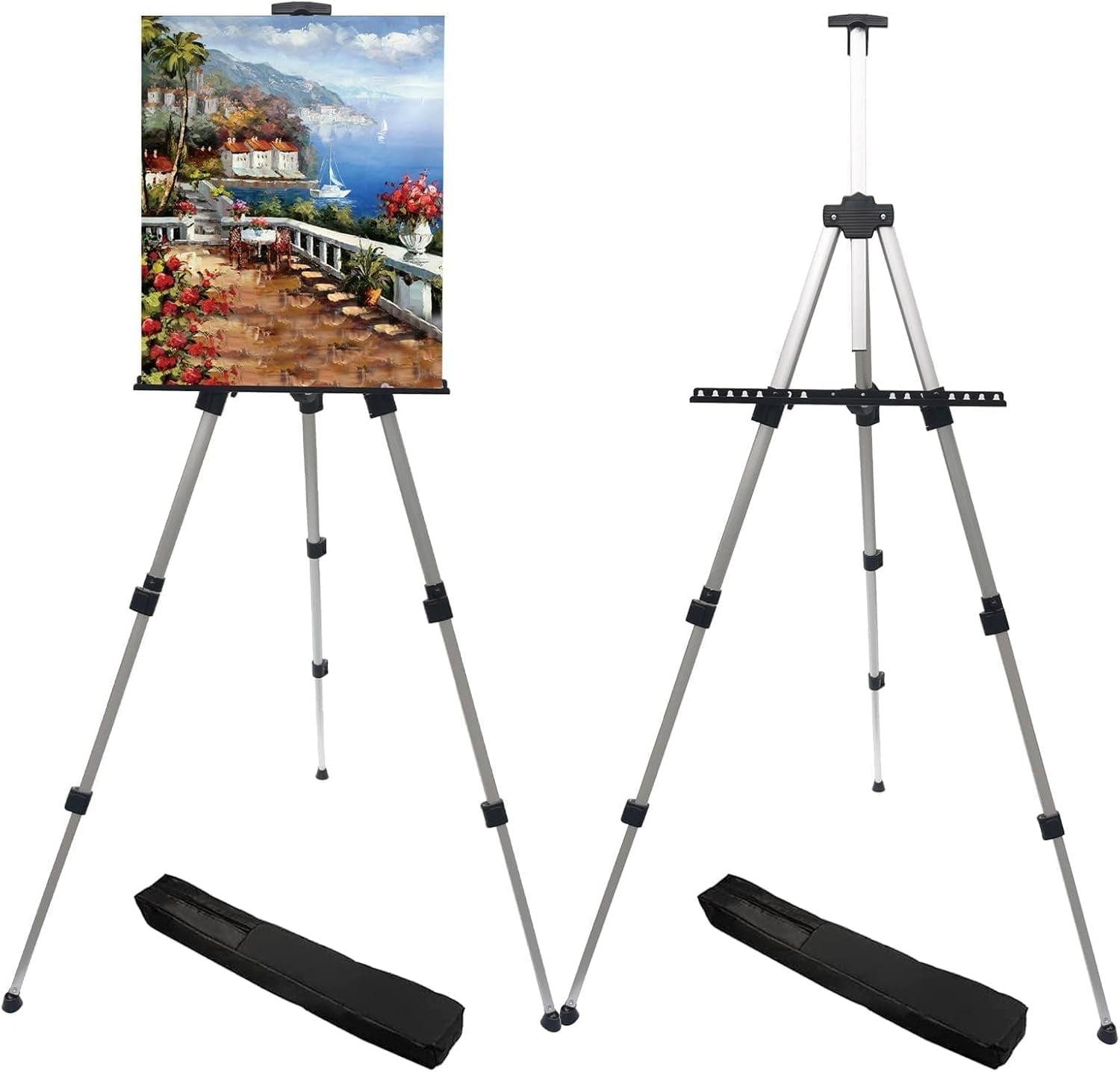 Art Painting Artist Easel Stand,Aluminum Metal Tripod Adjustable Easels ...
