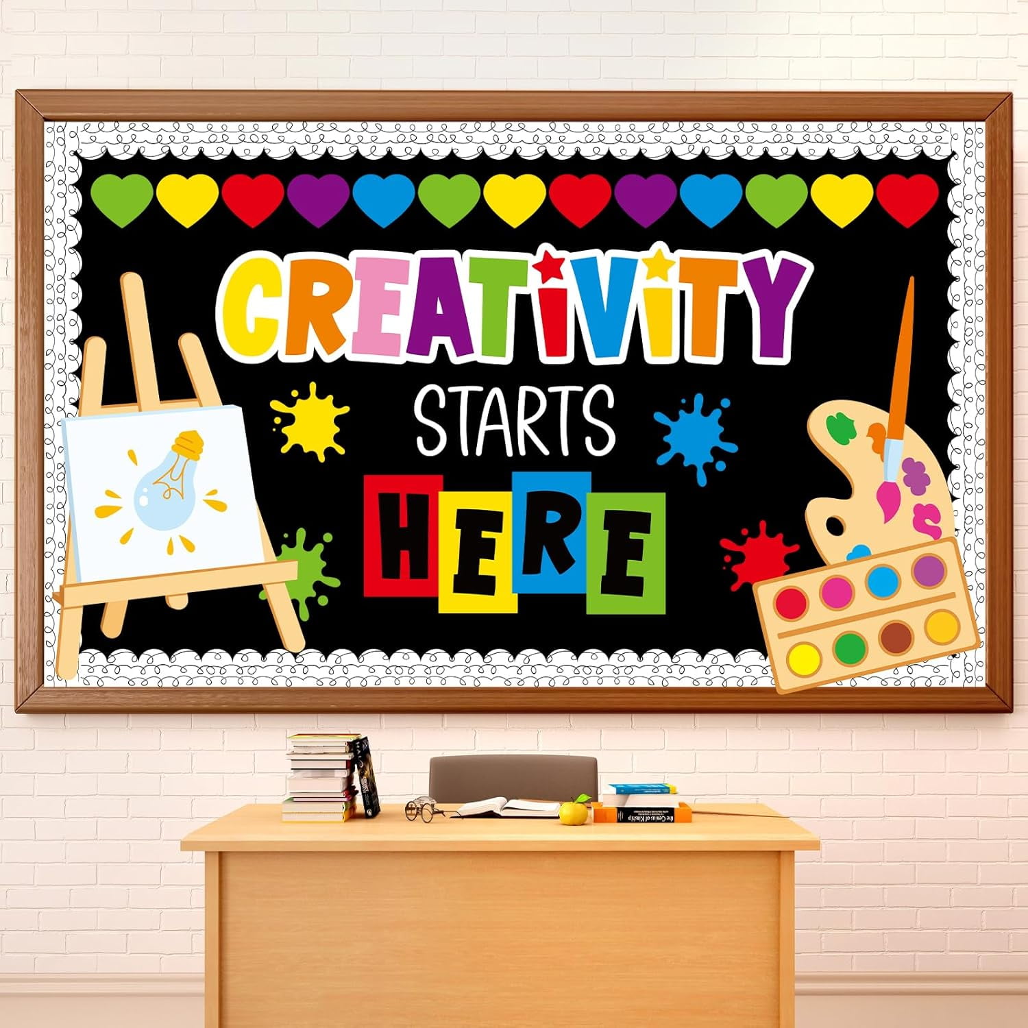 Art Painting Bulletin Board Classroom Decorations Colorful Paint ...