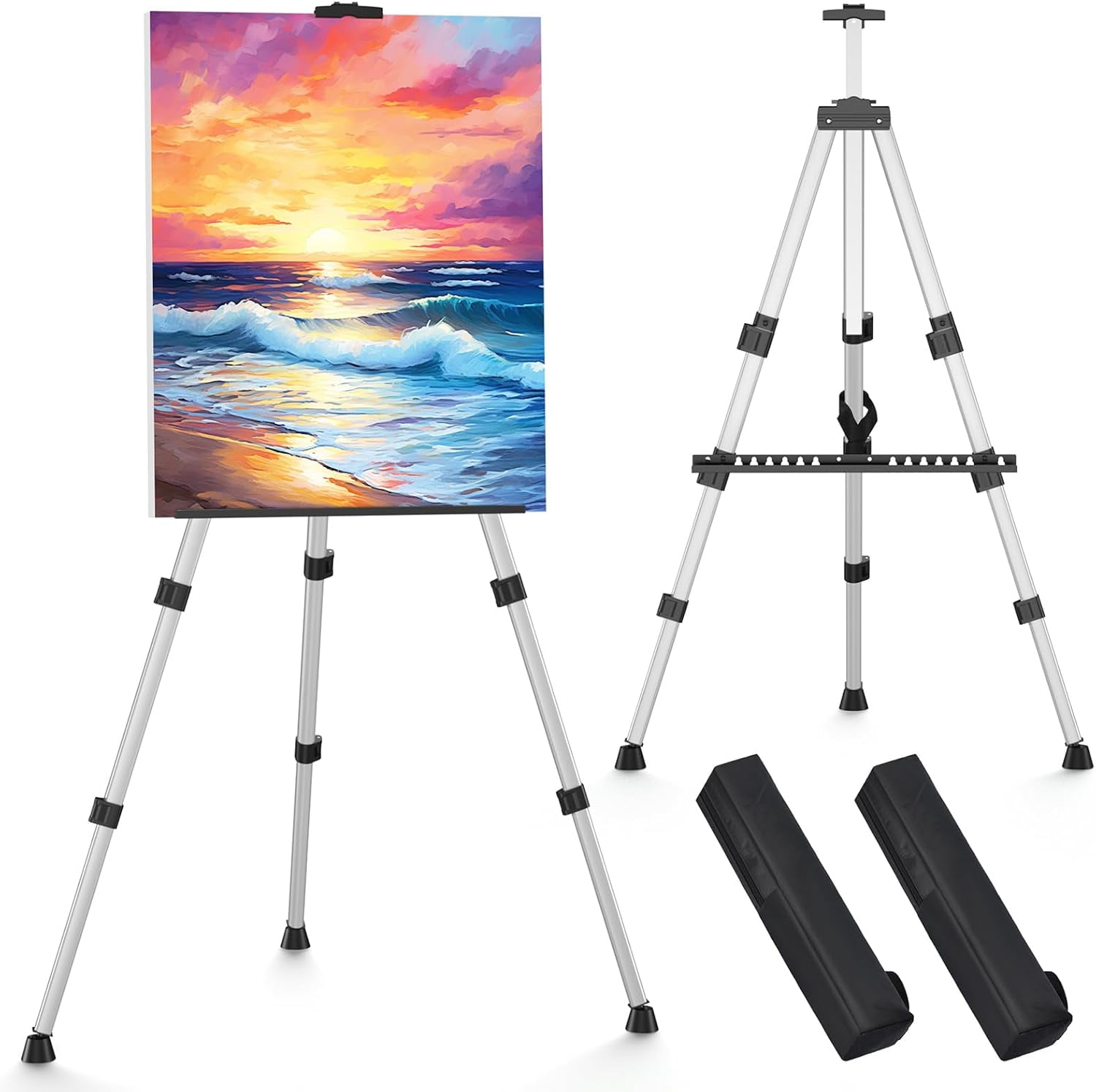Art Painting Easel Stand, Portable Adjustable Display Tripod Artist ...