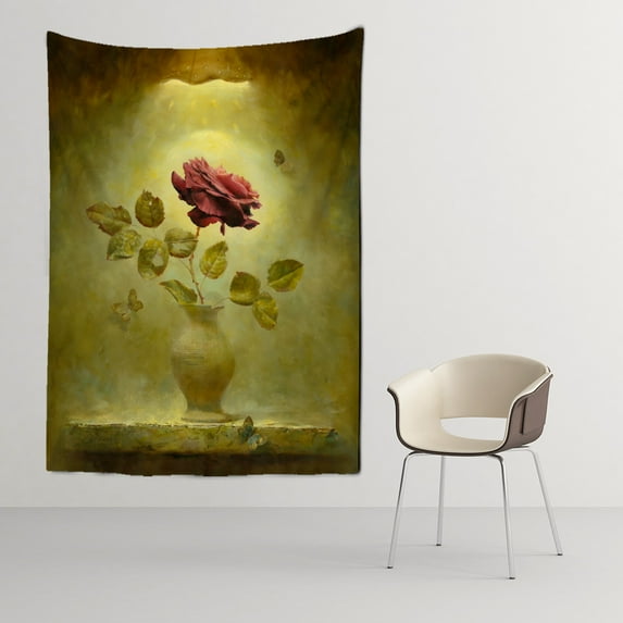 Art Painting Tapestry Flower Static Oil Painting Room Background Wall ...