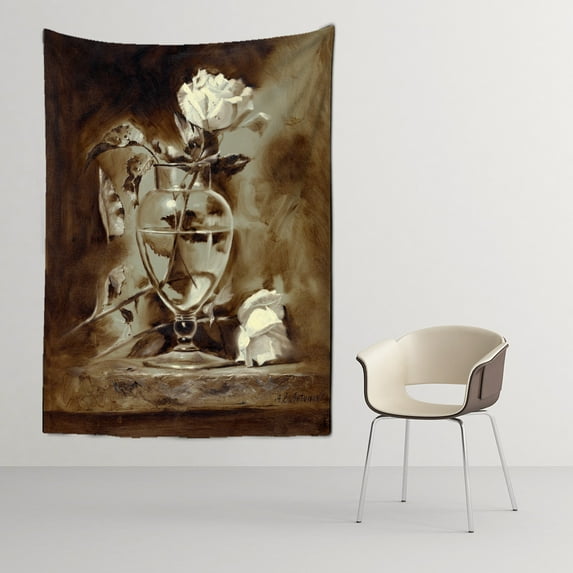 Art Painting Tapestry Flower Static Oil Room Background Wall Bohemia ...