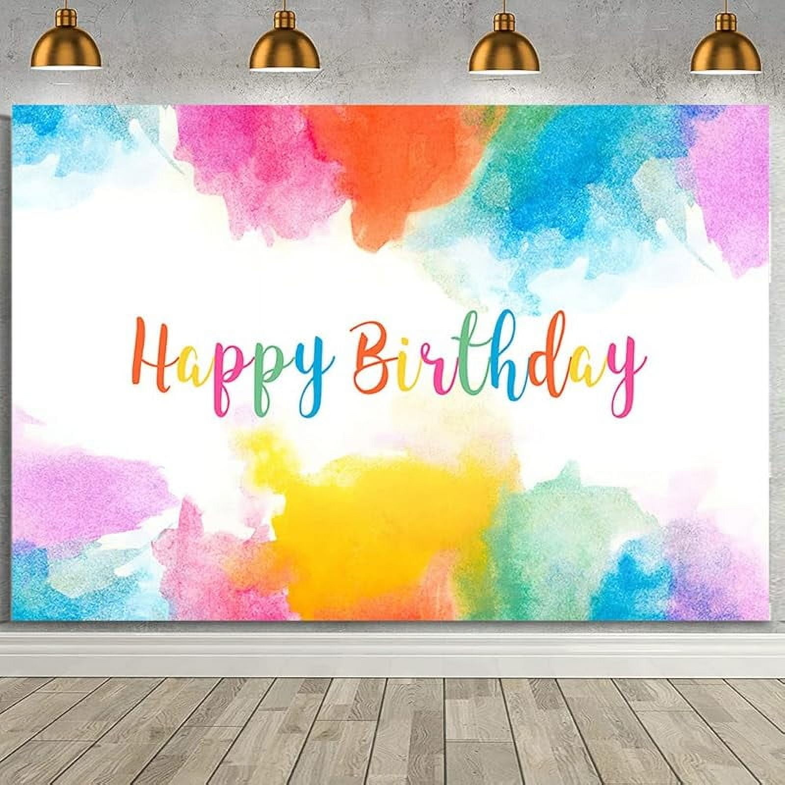 Art Party Birthday Backdrop, Paint Splash Birthday Party Backdrop ...