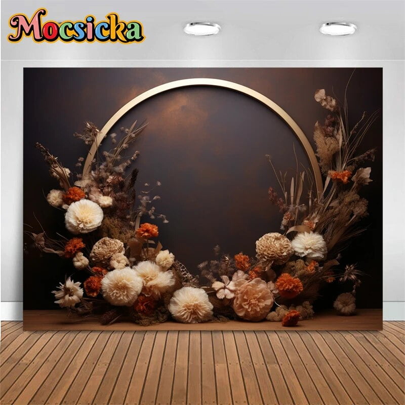 Art Photography Backdrop Spring Rose Shower Girls Flower Wall ...