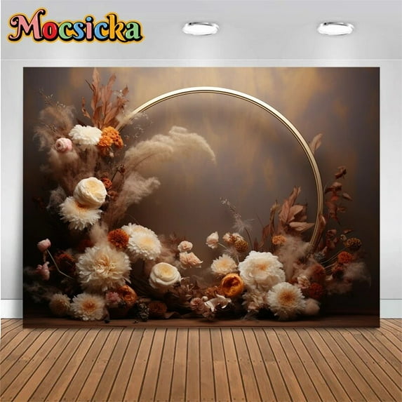 Art Photography Backdrop Spring Rose Shower Girls Flower Wall ...