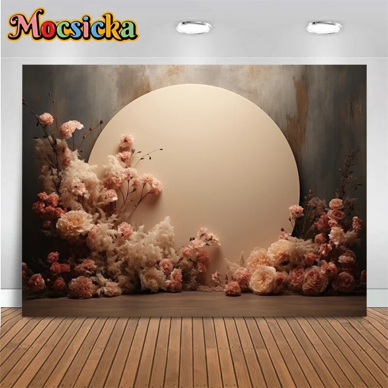 Art Photography Backdrop Spring Rose Shower Girls Flower Wall ...