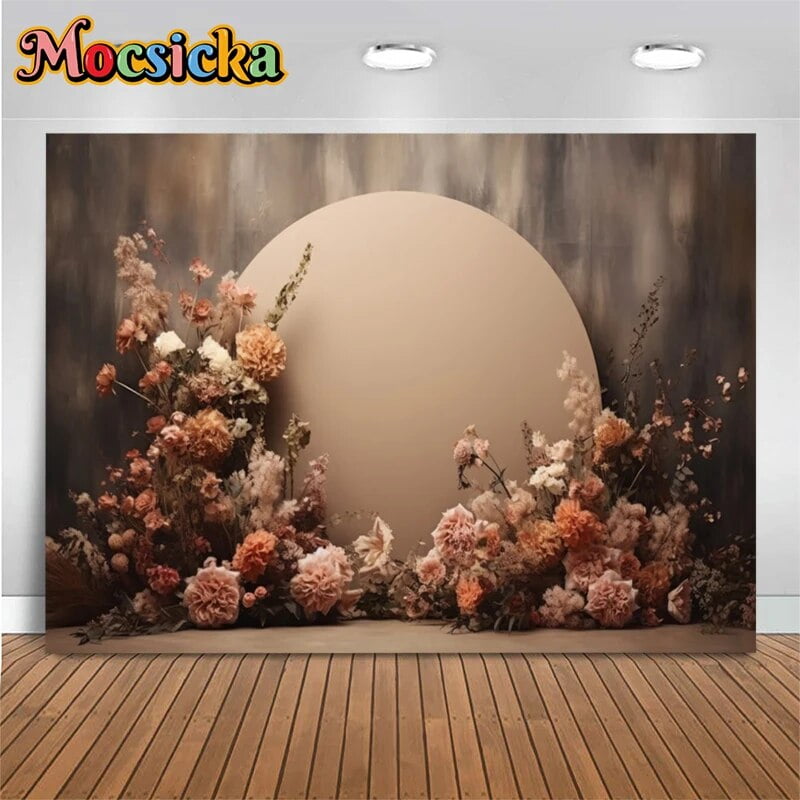 Art Photography Backdrop Spring Rose Shower Girls Flower Wall ...