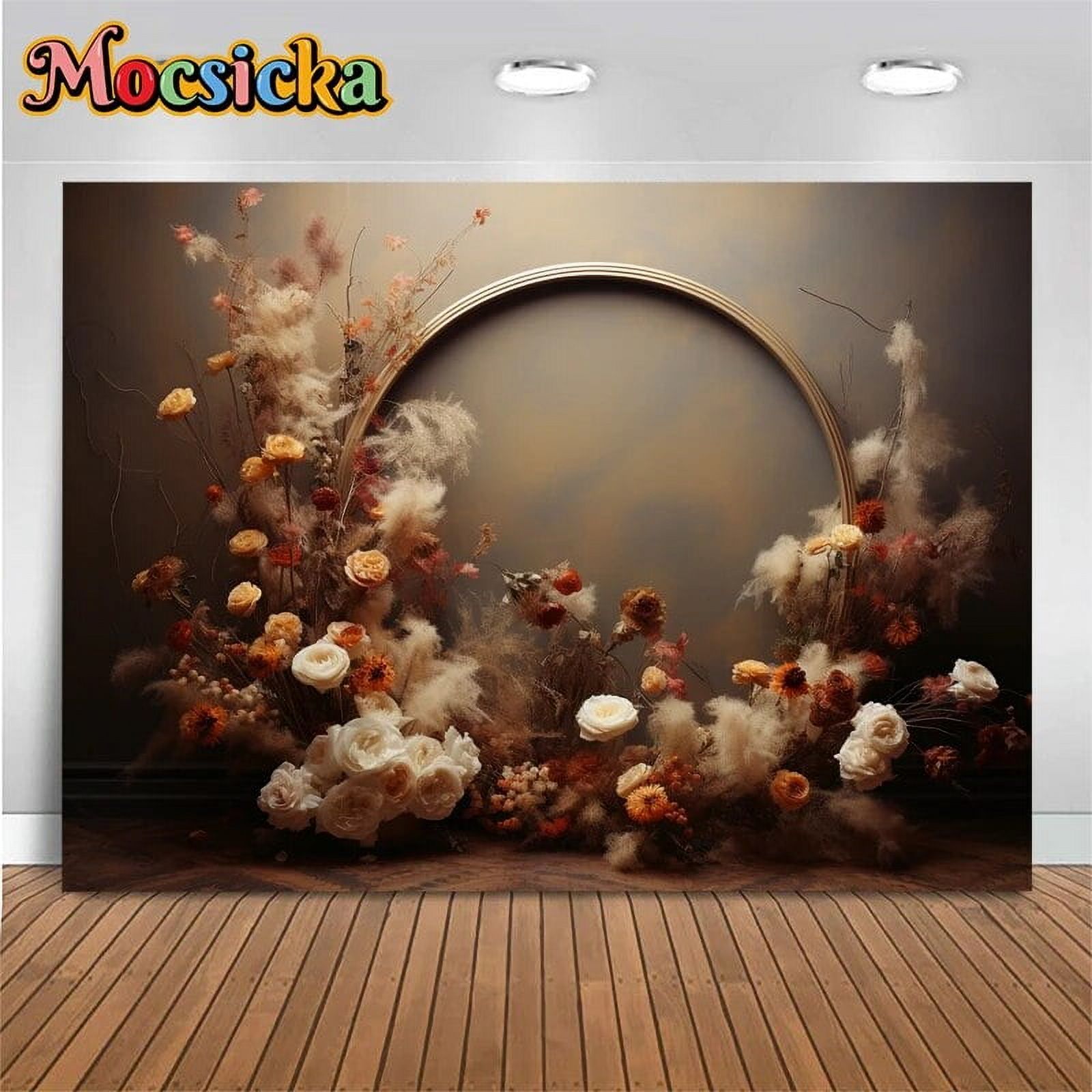 Art Photography Backdrop Spring Rose Shower Girls Flower Wall ...