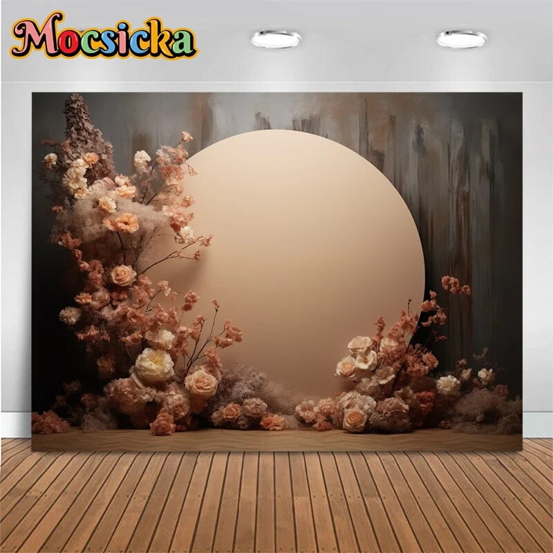Art Photography Backdrop Spring Rose Shower Girls Flower Wall ...