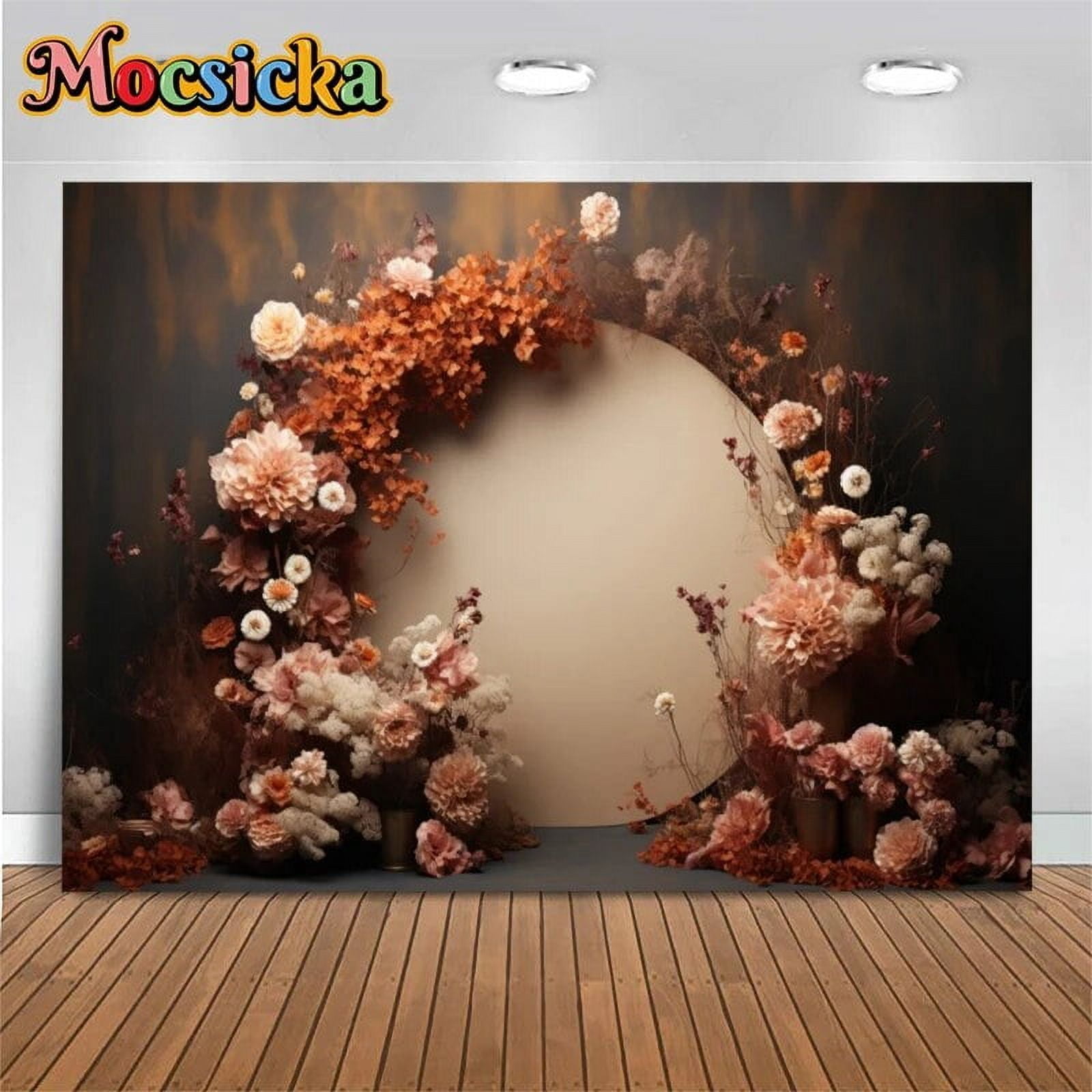 Art Photography Backdrop Spring Rose Shower Girls Flower Wall ...
