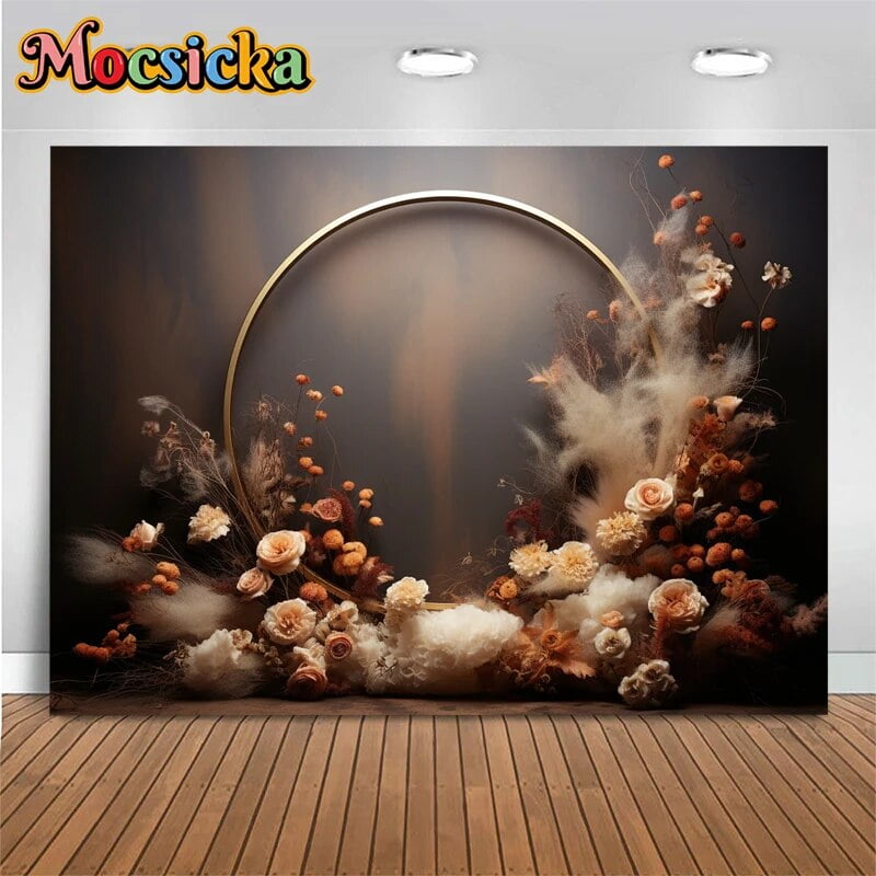 Art Photography Backdrop Spring Rose Shower Girls Flower Wall ...