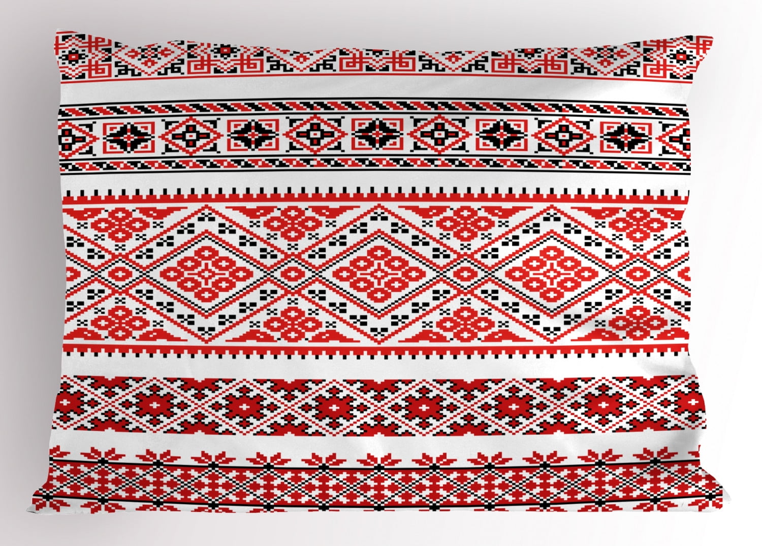 Art Pillow Sham Traditional Ukrainian Borders Frames Ornaments Old ...