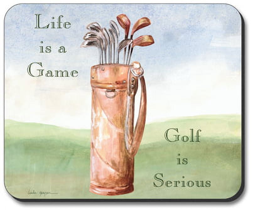 Art Plates Mouse Pad - Golf is Serious Golf - Walmart Business Supplies