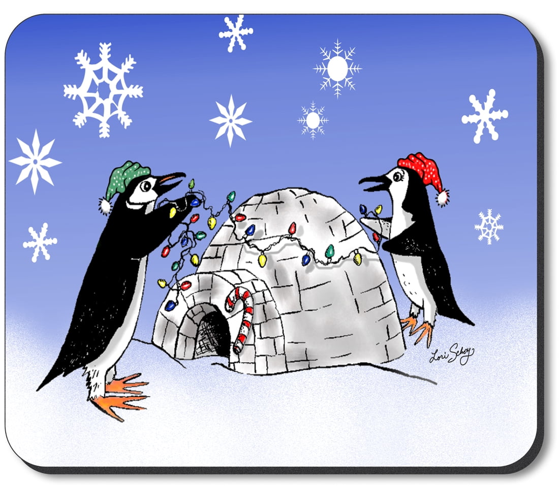 Art Plates Mouse Pad - Penguin Igloo: Computer Accessories - Walmart.com