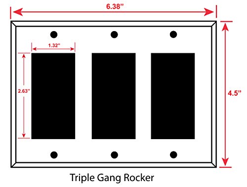 Art Plates - Triple Gang Rocker (Decora) Switch Plate - Decorative ...
