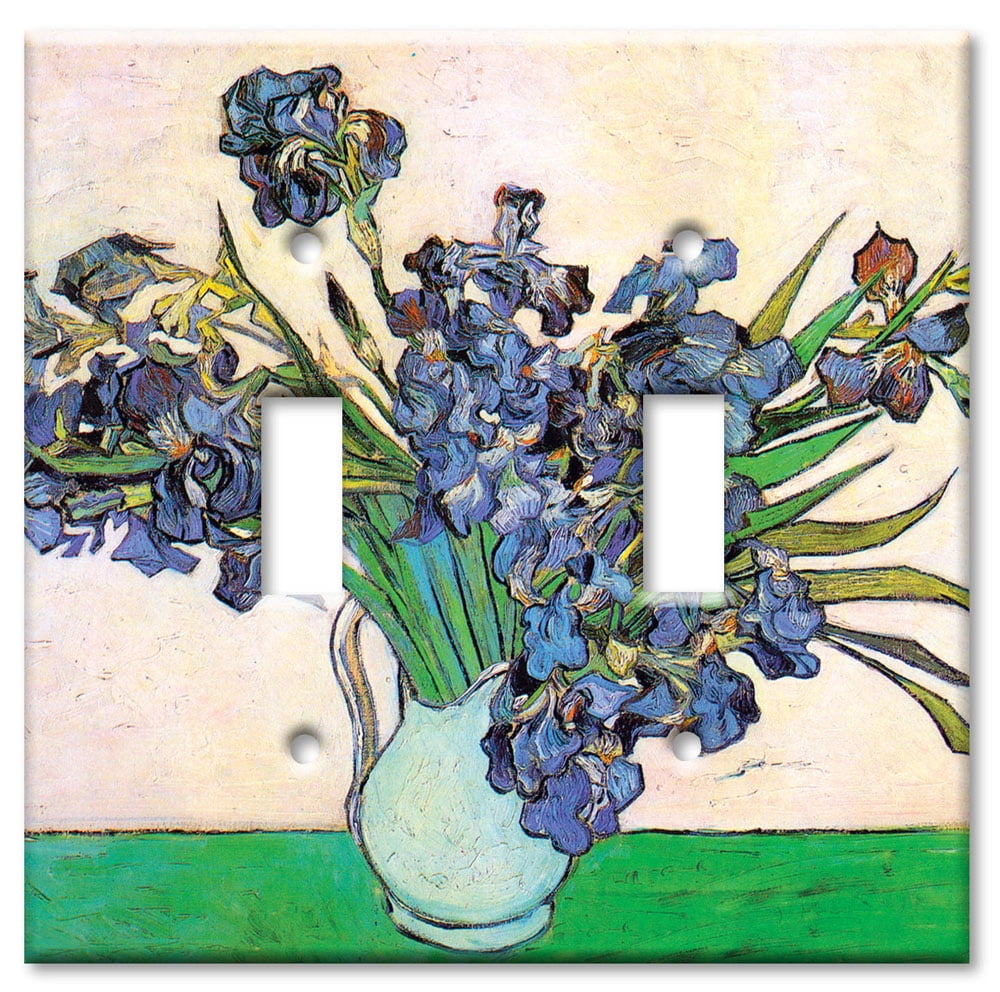Art Plates brand - Double Gang Toggle Wall Plate - Van Gogh: Vase ...