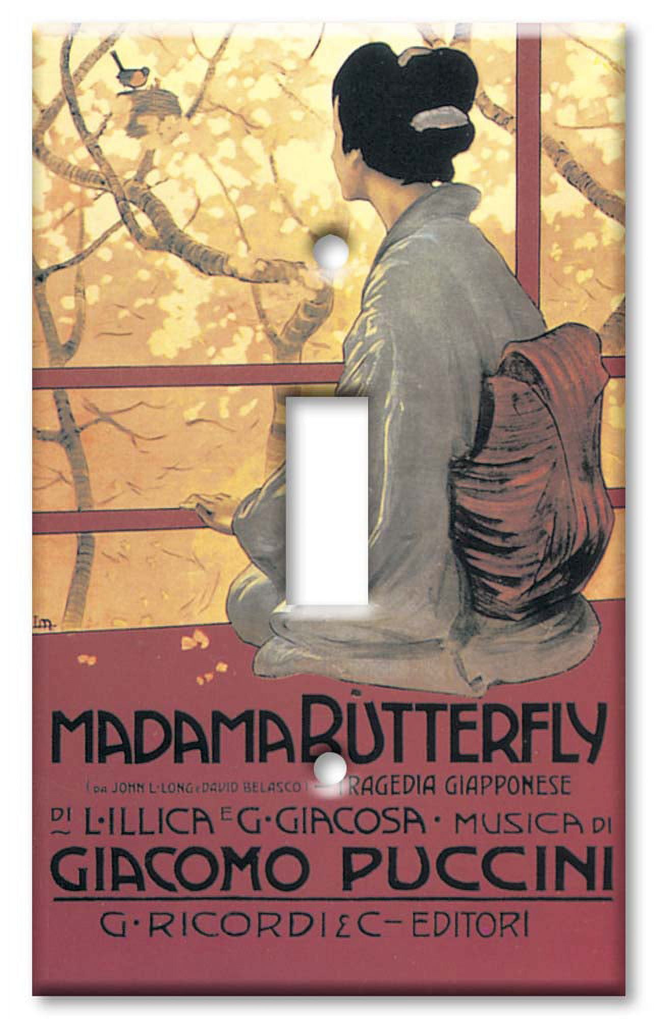 Art Plates brand - Single Gang Toggle Wall Plate - Madama Butterfly ...