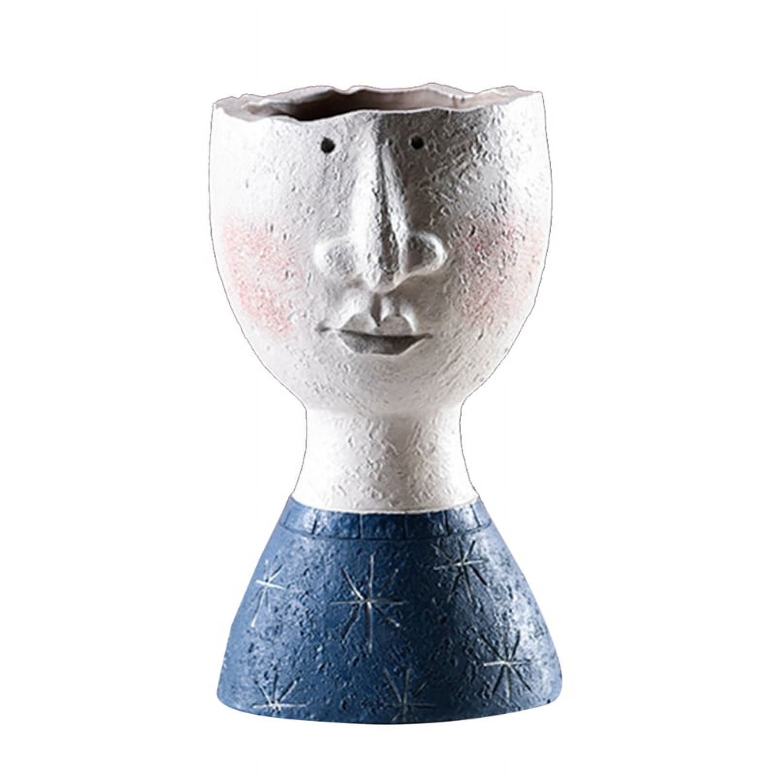 Art Portrait Flower Pot Vase Sculpture Resin Face Family Flower Pot ...