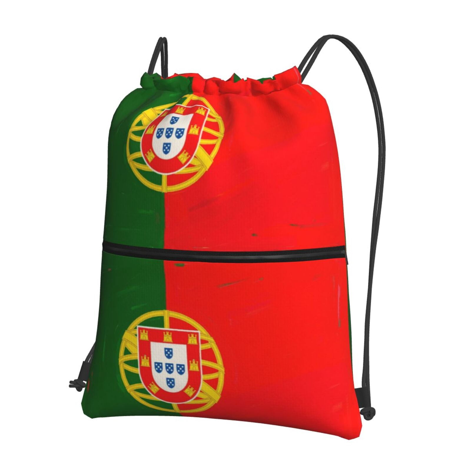 Art Portugal Flag Drawstring Backpack Bag Water Resistant Yoga Shopping ...
