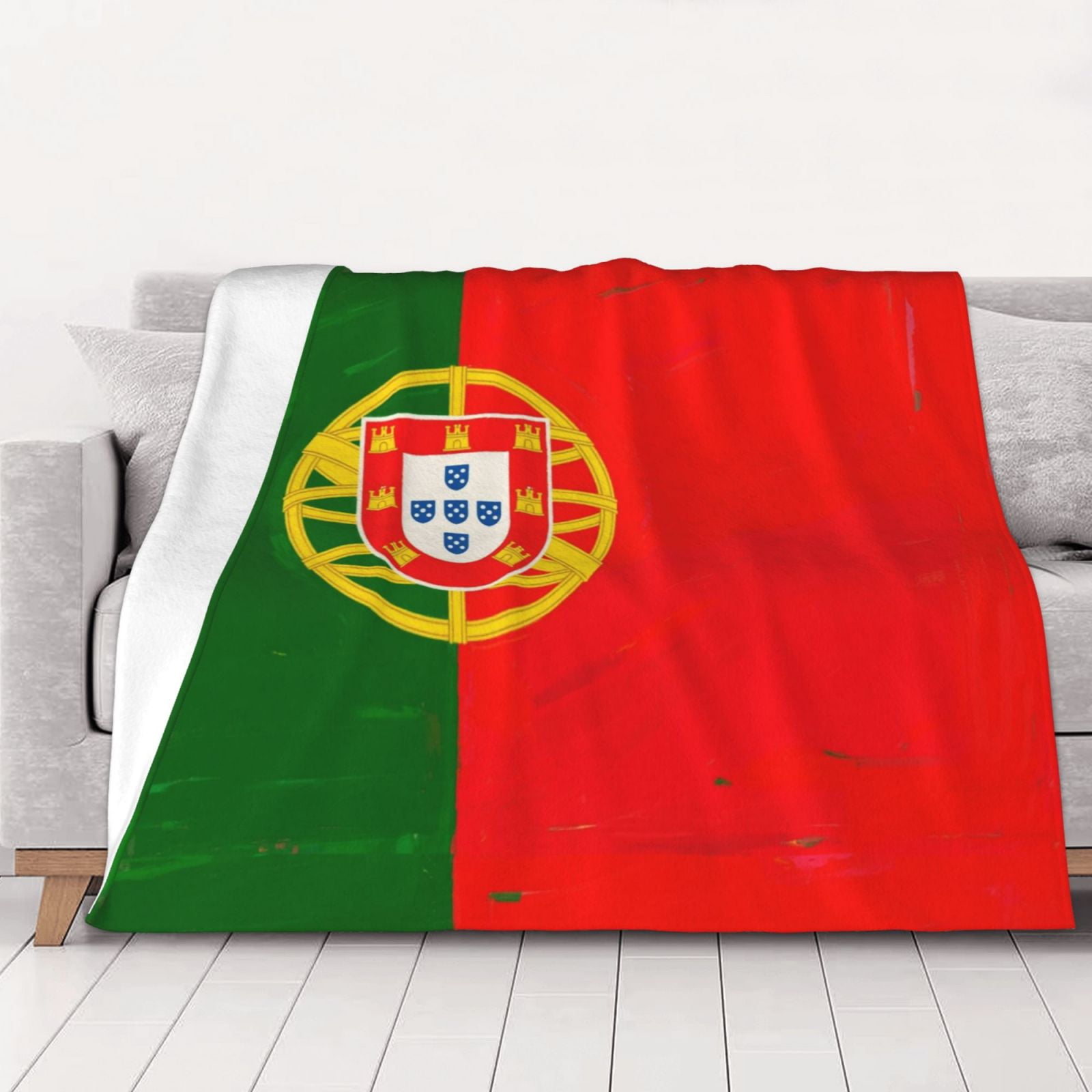 Art Portugal Flag Throw Blanket Warm Camping Outdoor Light Weight Cozy ...
