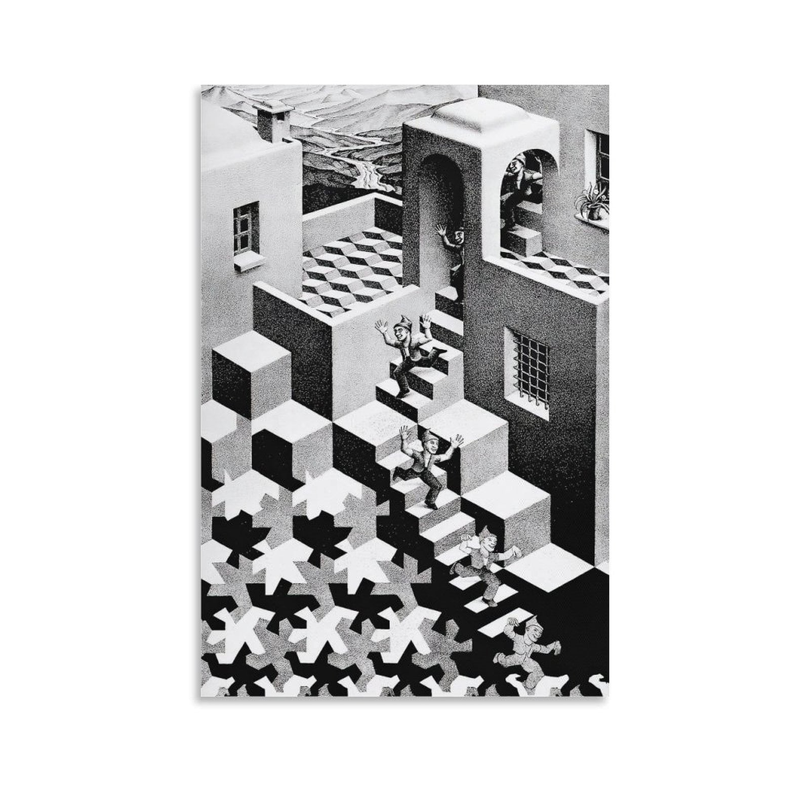 Art Poster MC Escher,Relativity Lattice Aesthetic Room Poster(11 ...