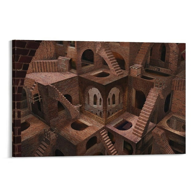 Art Poster MC Escher,Relativity Lattice Aesthetic Room Poster(13) Home ...