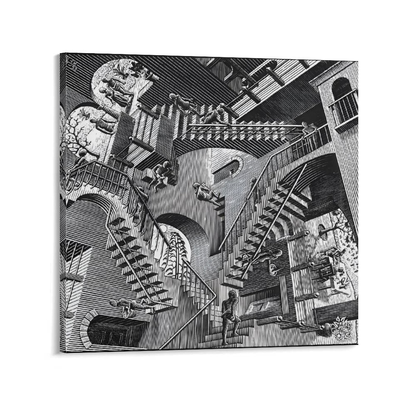 Art Poster MC Escher,Relativity Lattice Aesthetic Room Poster(14 ...