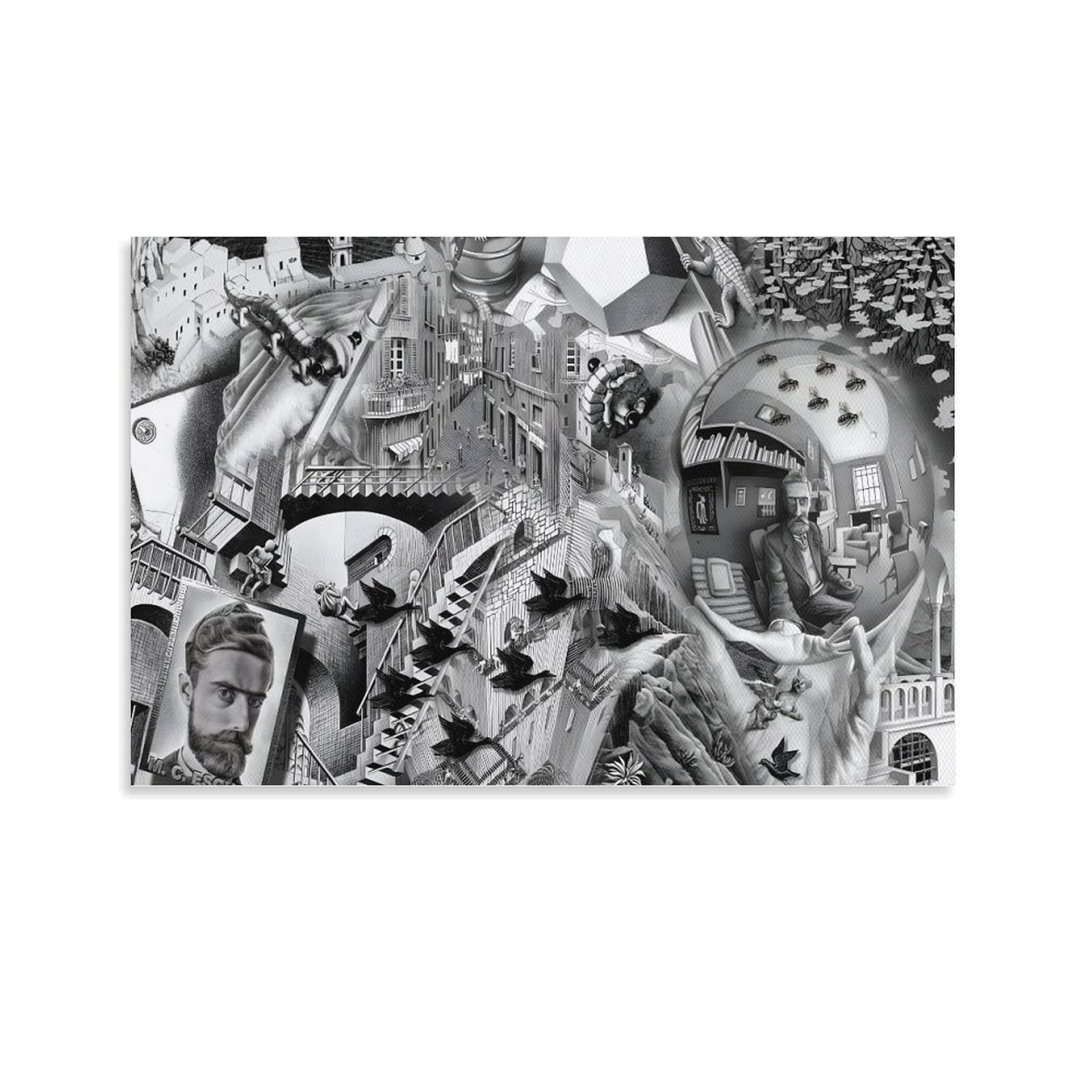 Art Poster MC Escher,Relativity Lattice Aesthetic Room Poster(6) Poster ...