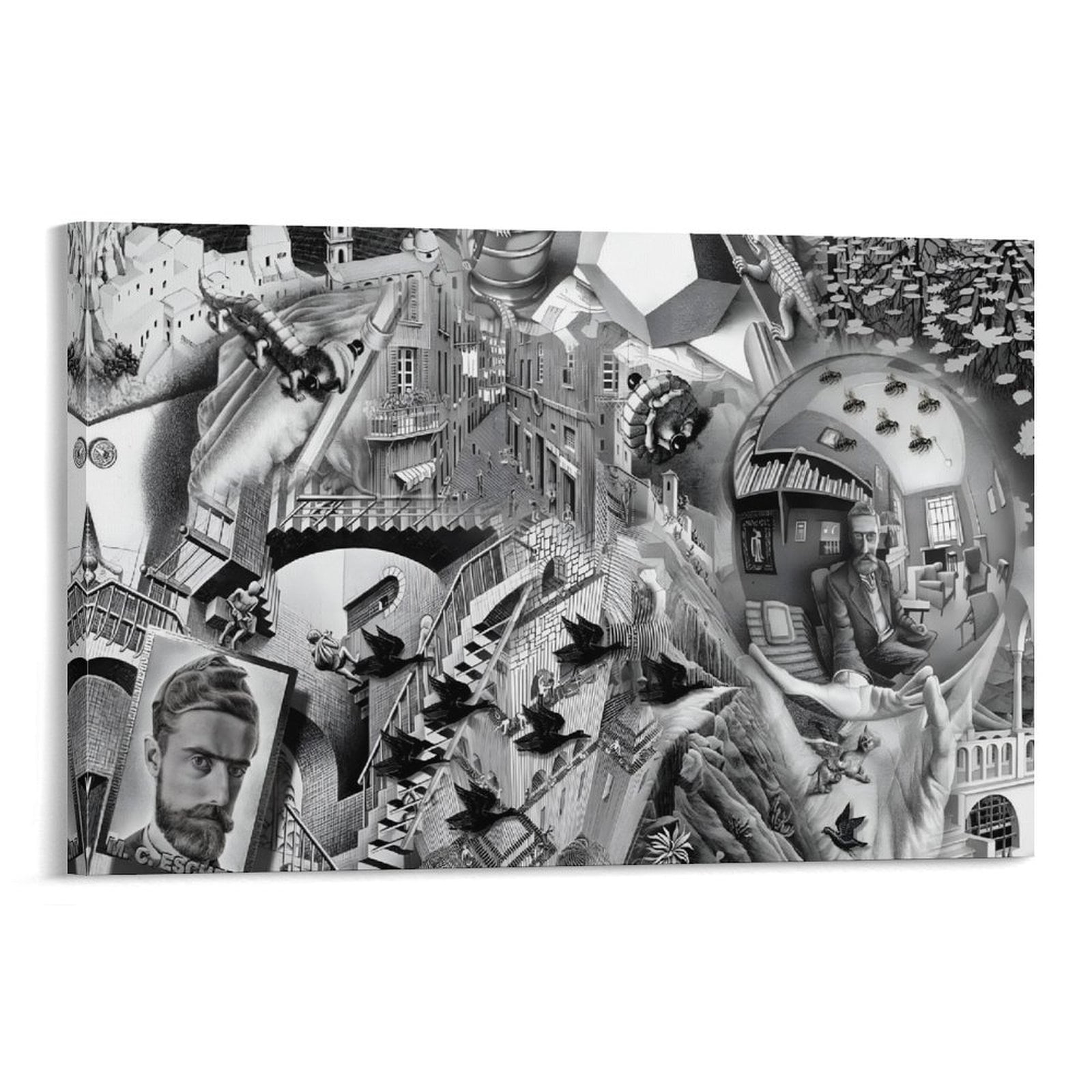 Art Poster MC Escher,Relativity Lattice Aesthetic Room Poster(6) Room ...