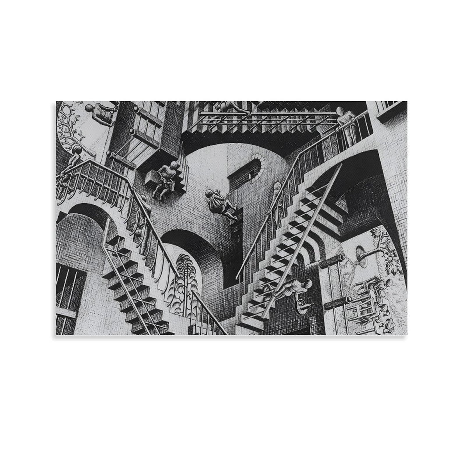 Art Poster MC Escher,Relativity Lattice Aesthetic Room Poster(8 ...