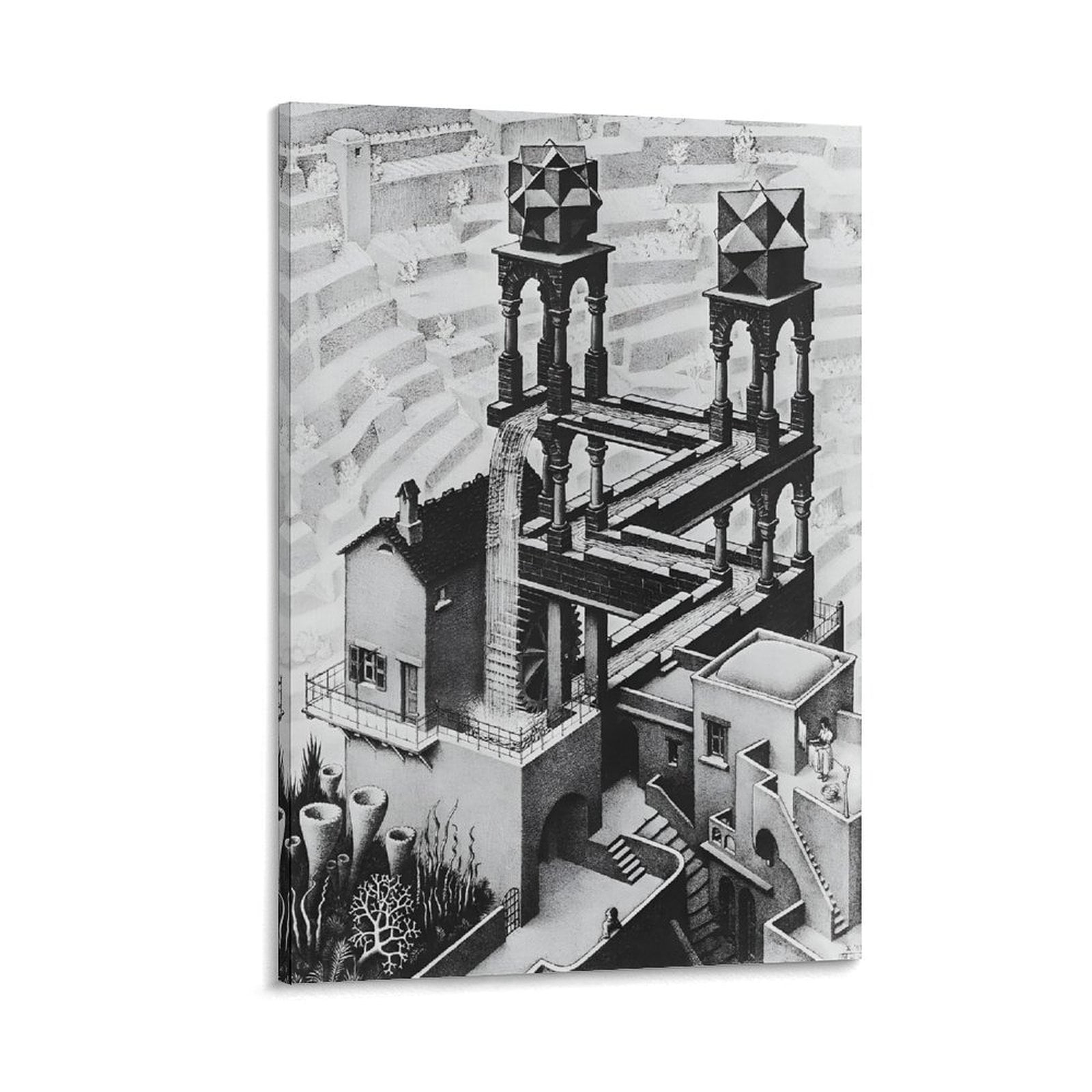 Art Poster MC Escher,Relativity Lattice Aesthetic Room Poster(9) Canvas ...