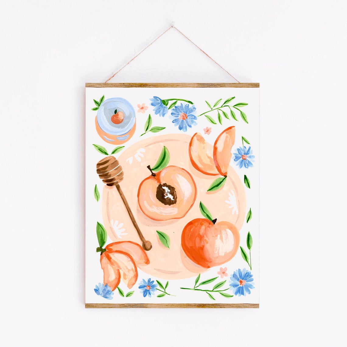 Art Poster Peaches and Honey Gouache - Matte Finish Poster Art Print ...