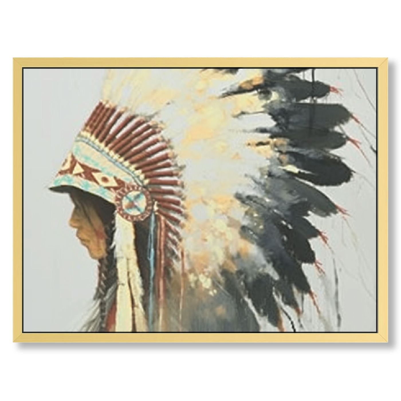 Art Posters Feather Headdress Office Home Restaurant Decoration Wall ...