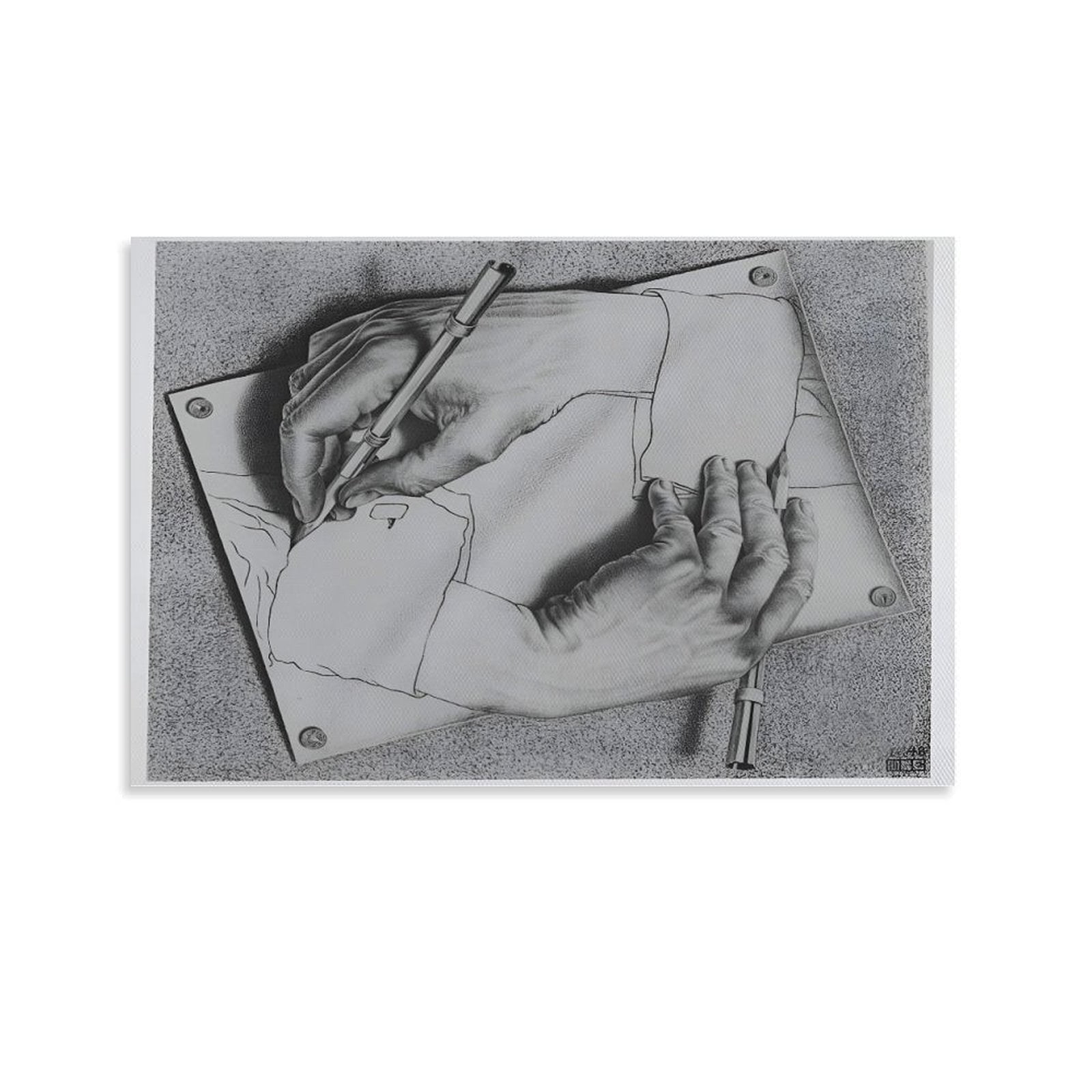 Art Posters MC Escher-Drawing Hands Black And White Posters Artworks ...
