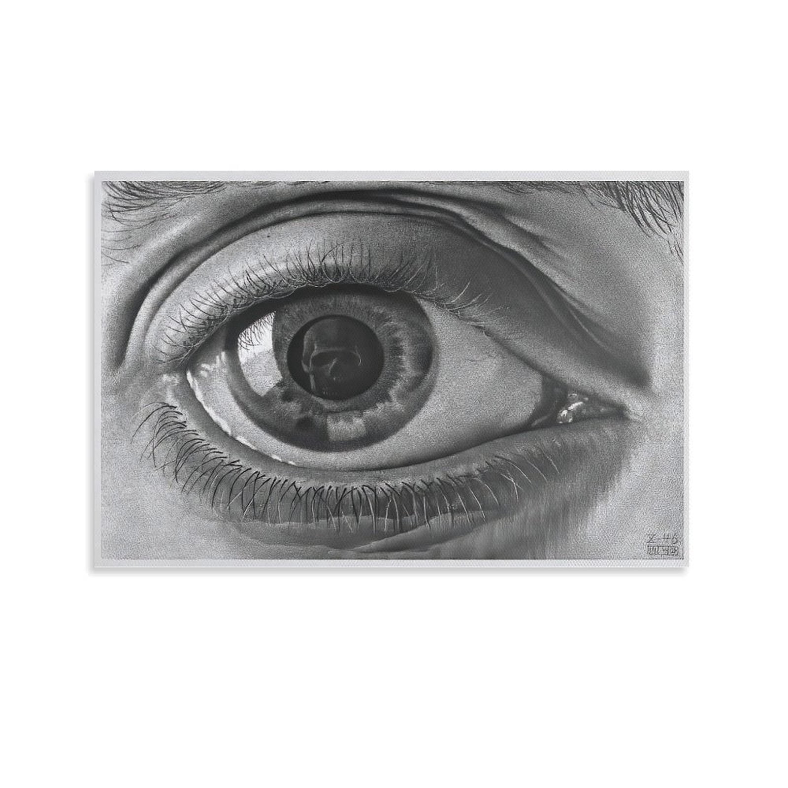 Art Posters MC Escher-Eye Skull Black And White Posters Gifts Canvas ...