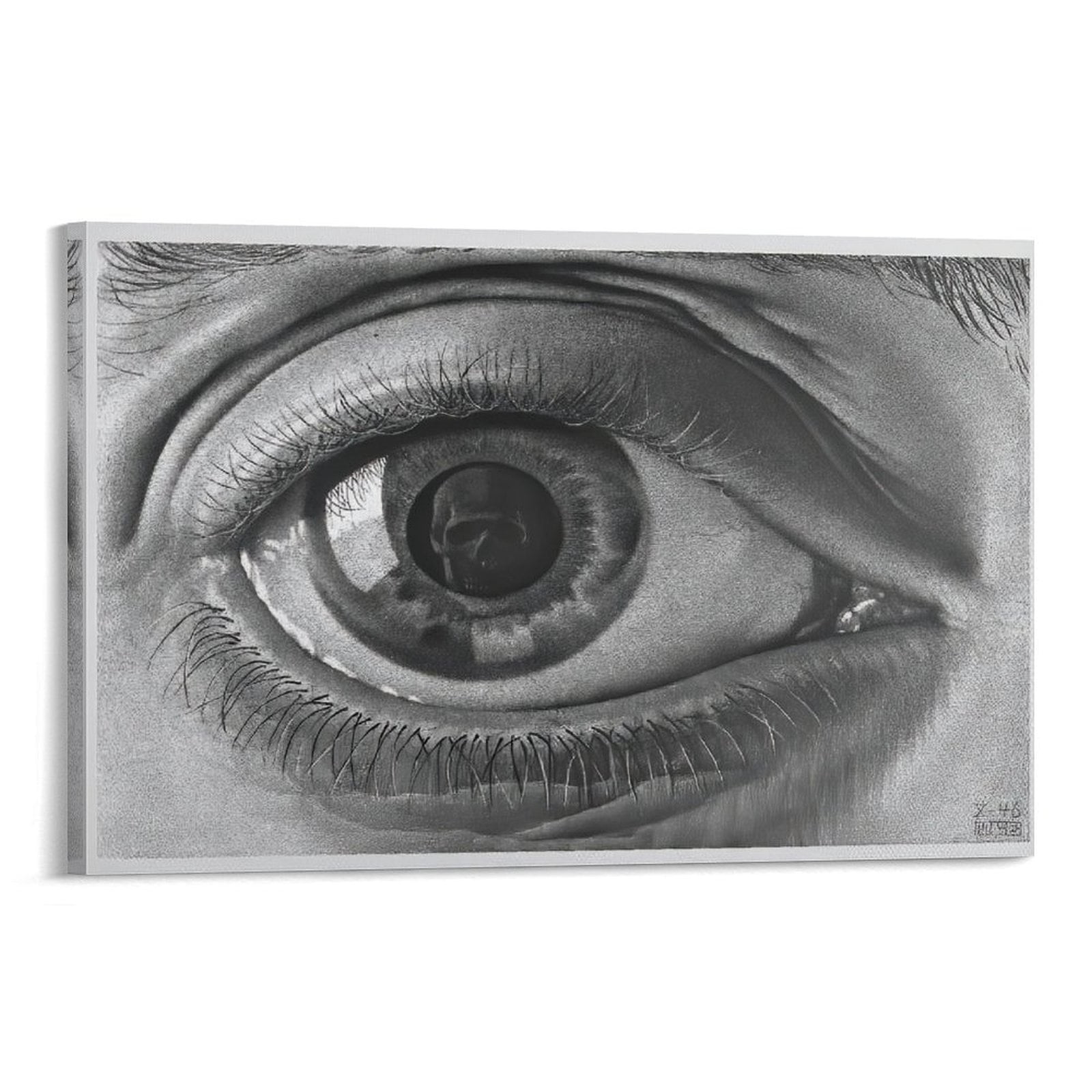 Art Posters MC Escher-Eye Skull Black And White Posters Wall Art ...