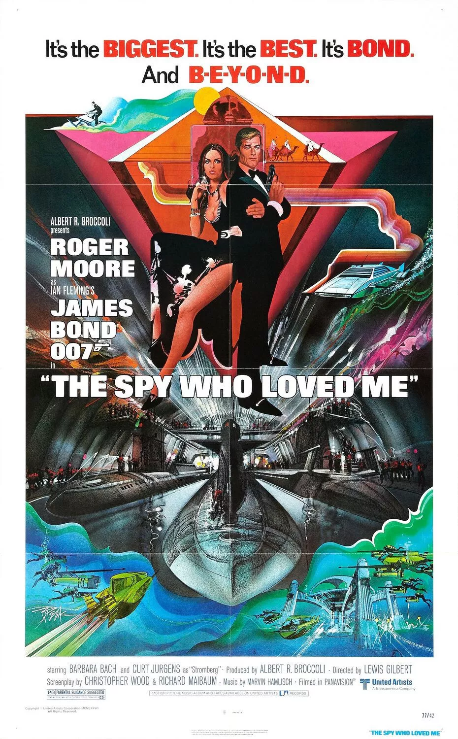Art Print 1977 Poster 007 James Bond "Spy who Loved Me" Movie Roger Moore Decor - Walmart.com