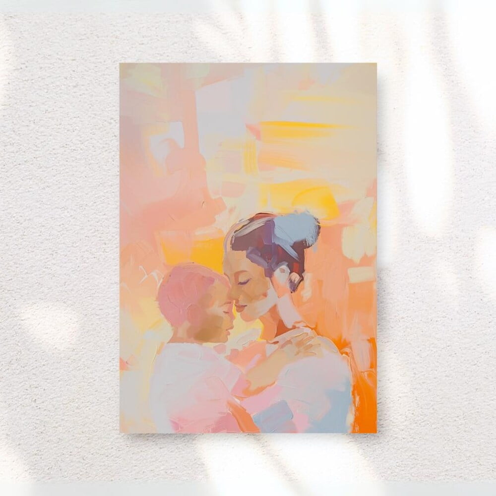 Art Print Mother And Child - Acrylic Wall Art - Cute Gift Art Home ...