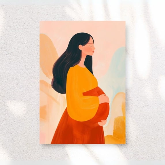Art Print Of Pregnant Woman - Pregnancy Art - Pregnant Woman Art Print ...