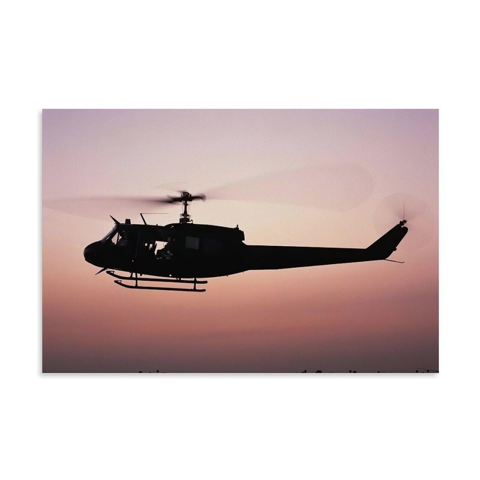 Art Print Poster Canvas Huey Helicopter In Flight Canvas Prints Poster ...