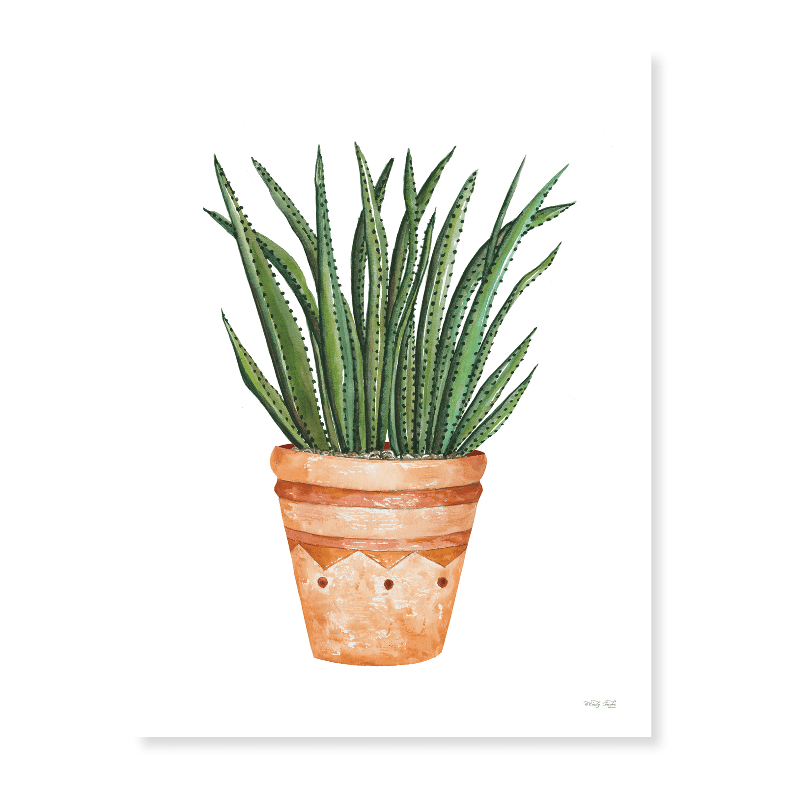 Art Print (Unframed), Aztec Pot II by Cindy Jacobs, 18" x 24" - Walmart.com