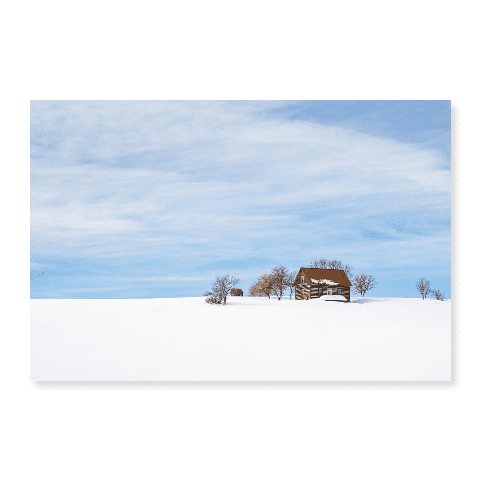 Art Print (Unframed), Cabin Atop the Snowy Ridge by Don Schwartz, 16" x ...