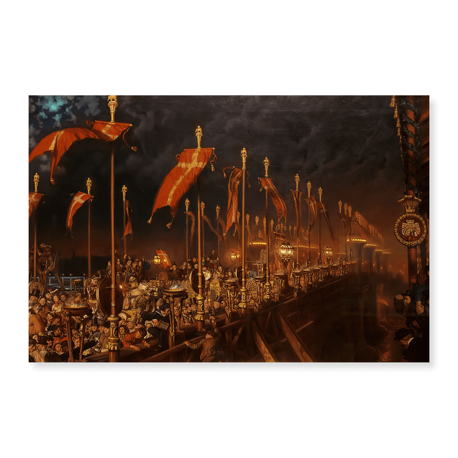 Art Print (Unframed), London Bridge on the Marriage Night of the Prince ...