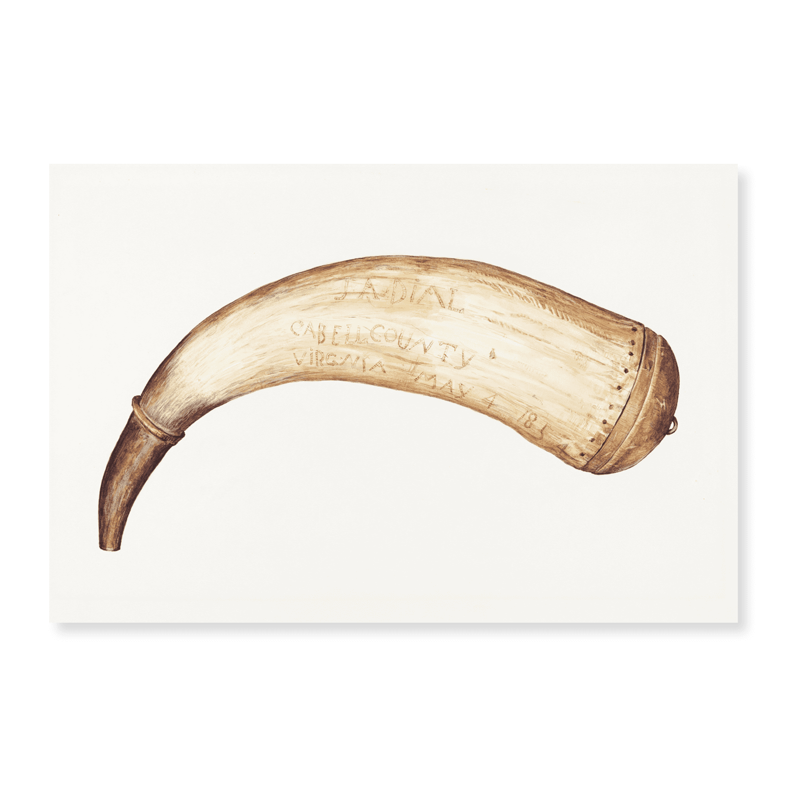 Art Print (Unframed), Powder Horn 1938 by Howell Rosenbaum, 16" x 20 ...