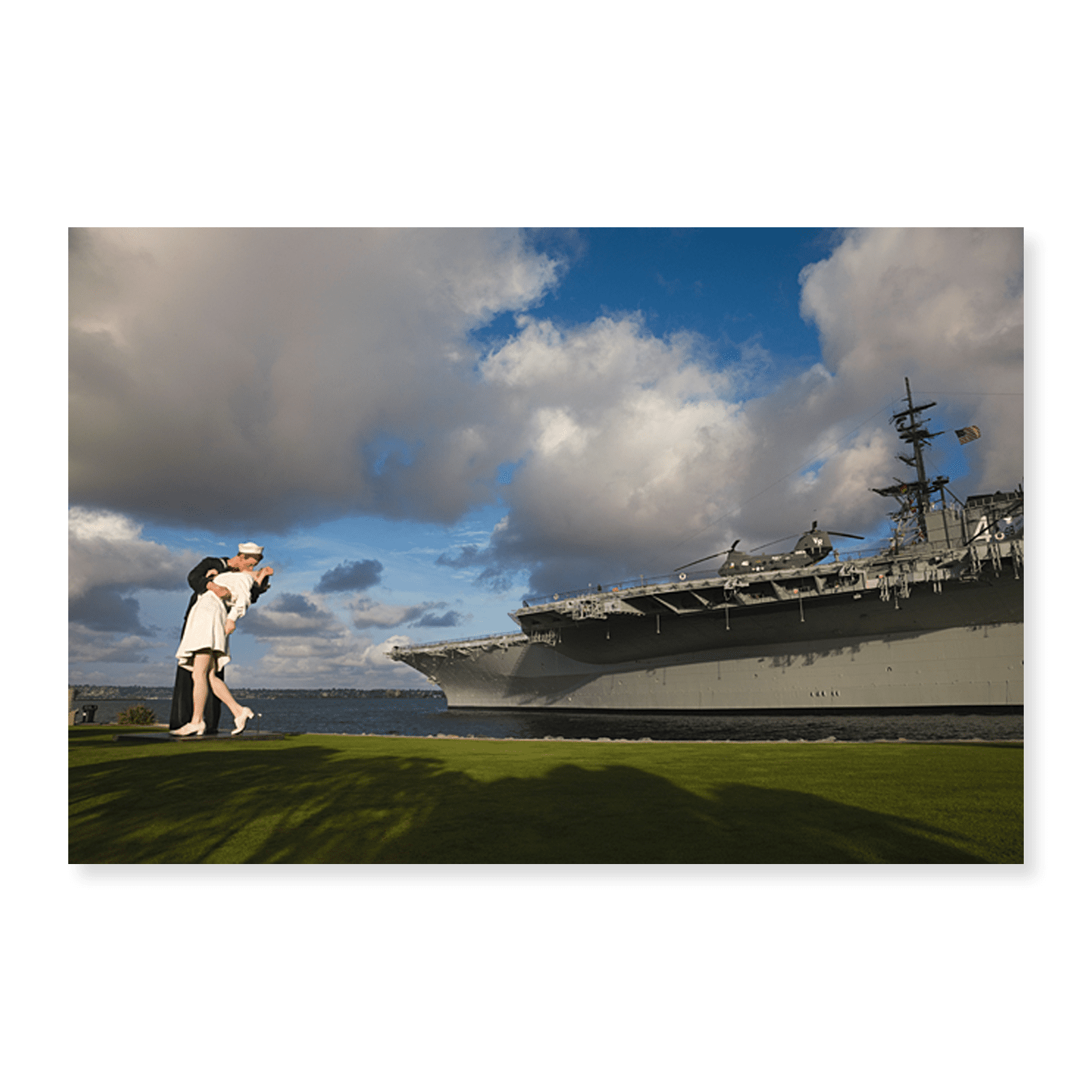 Art Print (Unframed), Sculpture Unconditional Surrender with USS Midway ...