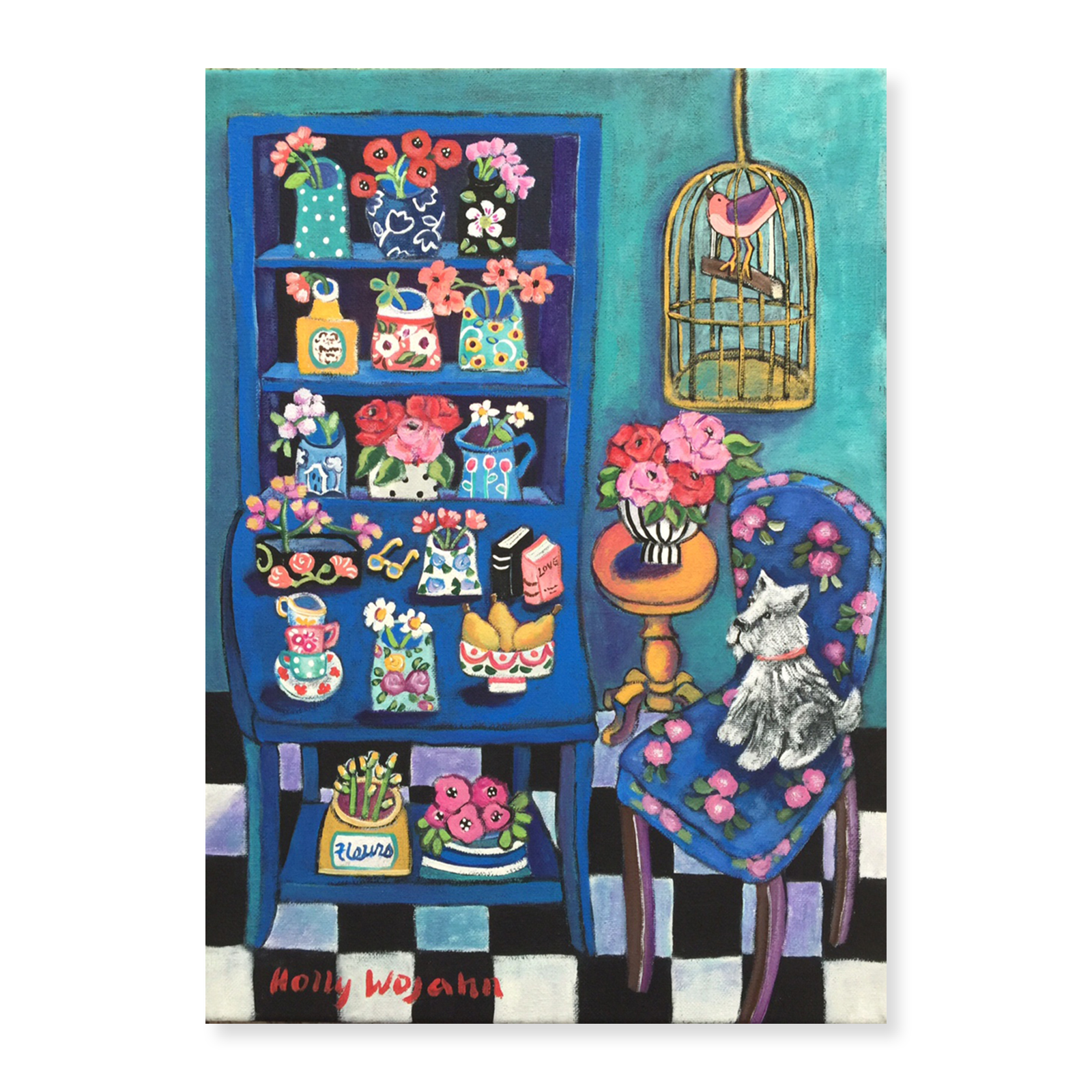 Art Print (Unframed), Sitting with the Flowers by Holly Wojahn, 16" x ...