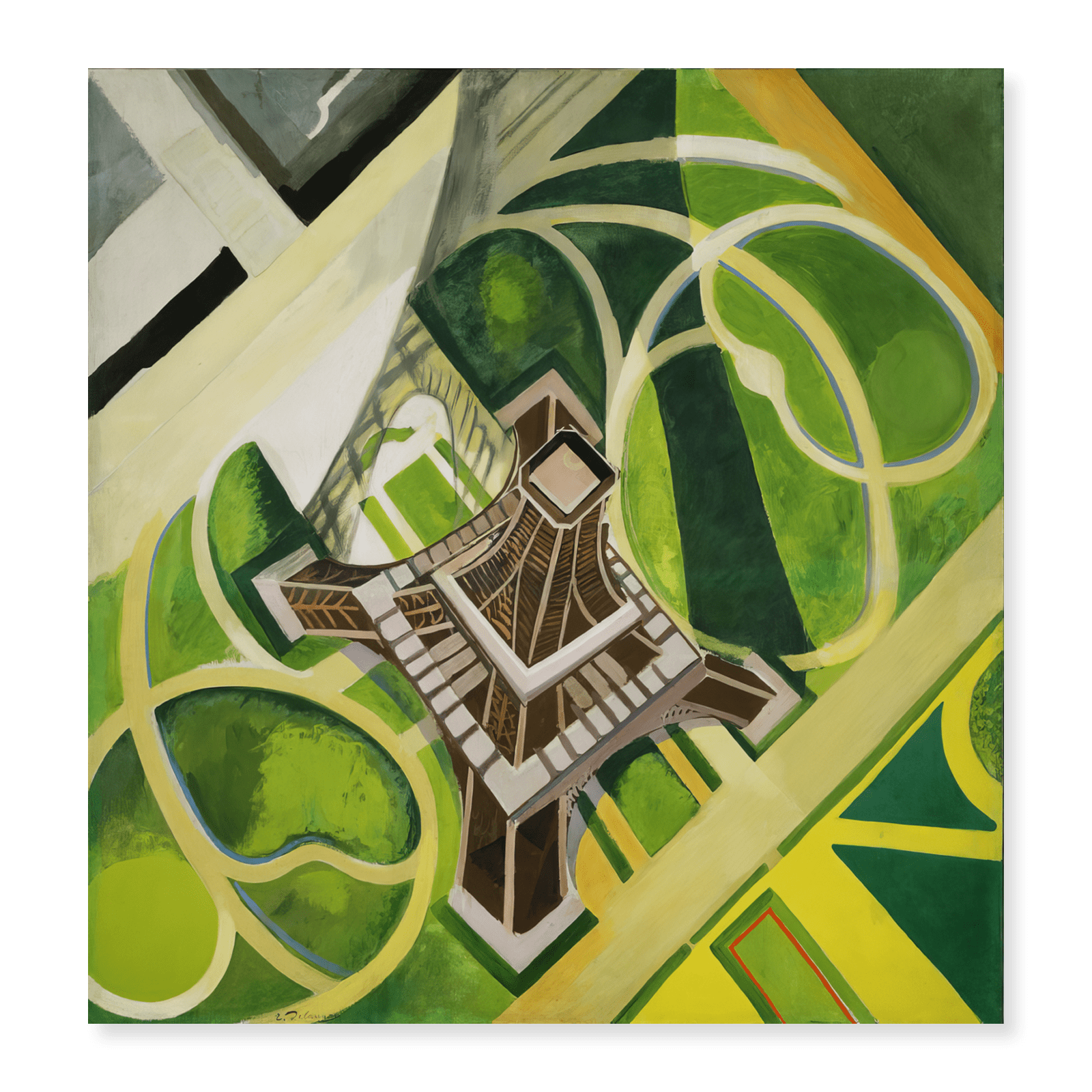 Art Print (Unframed), The Eiffel Tower and the Champs de Mars Garden ...