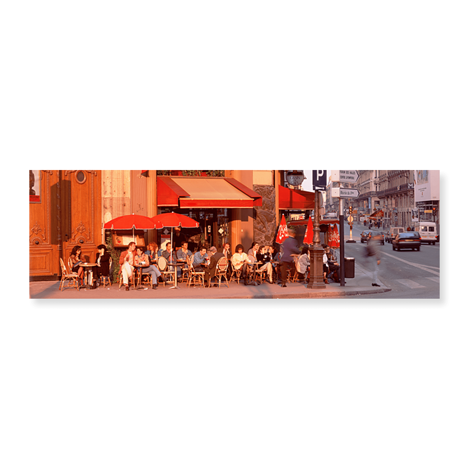 Art Print (Unframed), Tourists at a sidewalk cafe by Panoramic Images ...