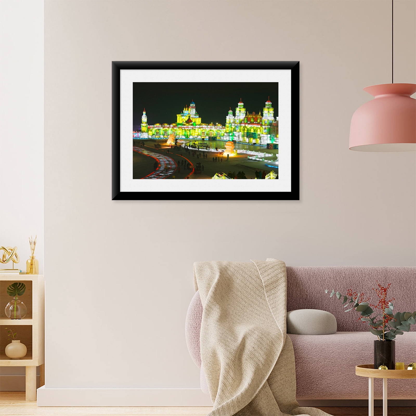 Art Print (Unframed), Tourists at the Harbin International Ice and Snow ...