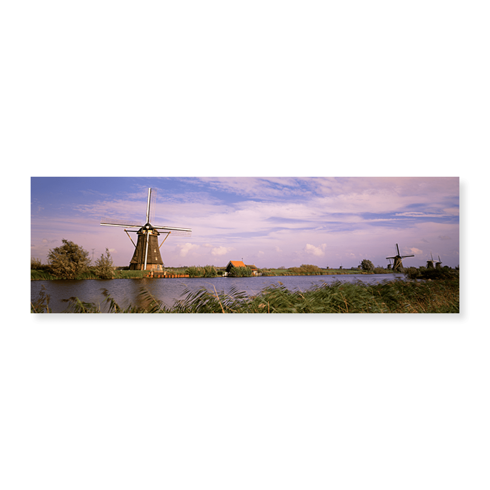 Art Print (Unframed), Windmills at Dusk by Panoramic Images, 36" x 12 ...